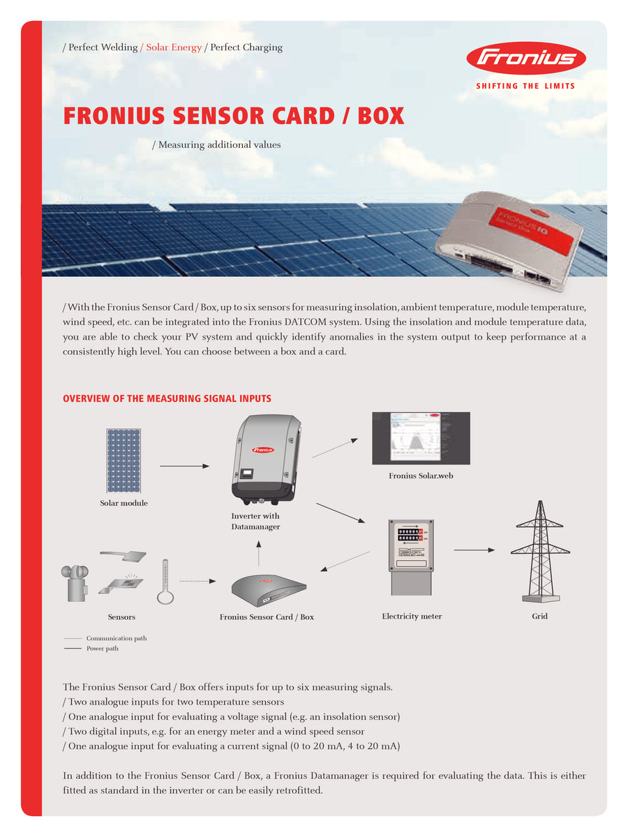 Fronius Sensor Box, interface device for data collection – Arntjen Clean Energy Solutions