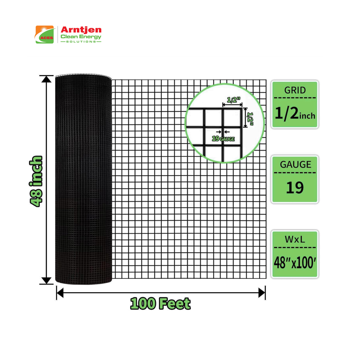 Rodent Guard for Solar Panel Systems - 48" x 100' Roll – Arntjen Clean ...
