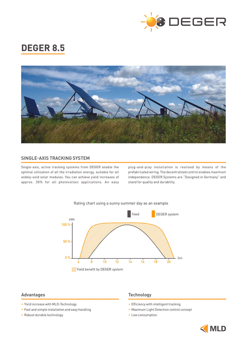 DEGER 8.5 Single-Axis Tracker – Arntjen Clean Energy Solutions
